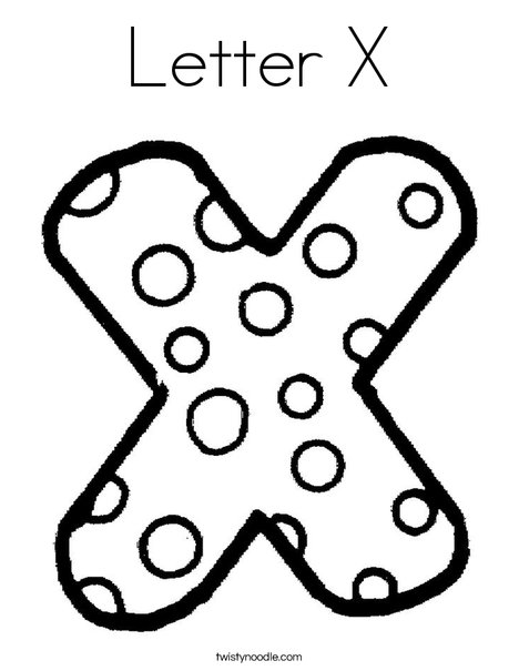 Letter X Coloring Page - Twisty Noodle - Worksheets Library