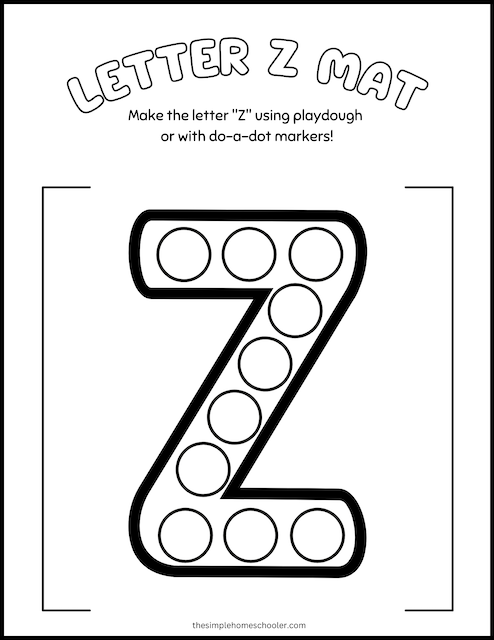 Finding and Connecting Letters: Letter Z Worksheet (Color ...