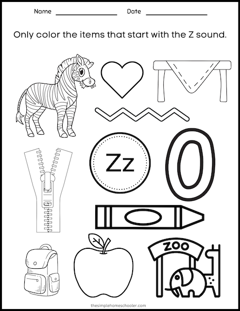 15+ Letter Z Worksheets: Free & Easy Print! - The Simple Homeschooler ...