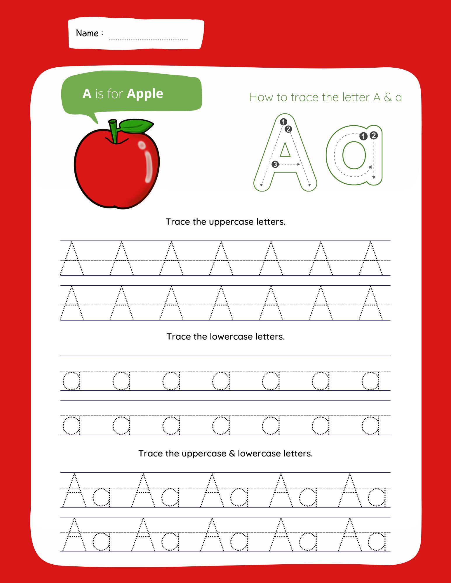 Tracing A-Z Worksheets - 52 pages - Worksheets Library
