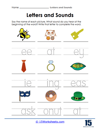 Letters and Sounds Worksheets - 15 Worksheets.com - Worksheets Library
