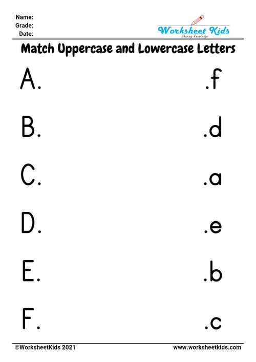Cut and paste matching alphabet worksheets : letters and pictures - Worksheets Library