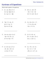 Systems of Linear Equations Worksheets with Answer Key - Worksheets Library