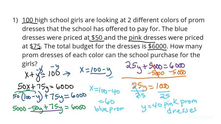 Solving a Word Problem with 2 Unknowns Using a Linear Equation ...