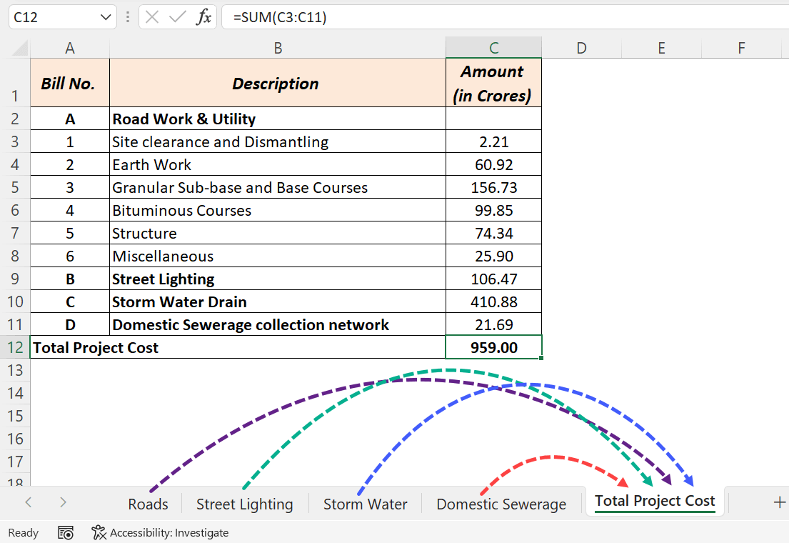 How to create a Hyperlink to another Worksheet in Excel - XL n CAD - Worksheets Library