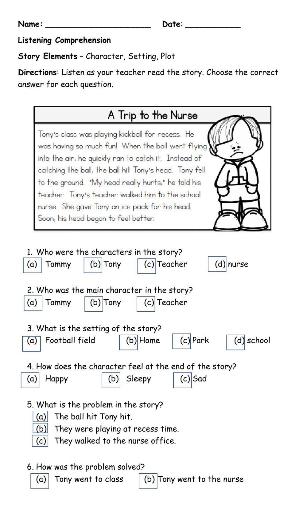 Listening Comprehension Online Exercise For Grade 2 Live Worksheets Listening Comprehension Online Exercise For Grade 2 Live Worksheets