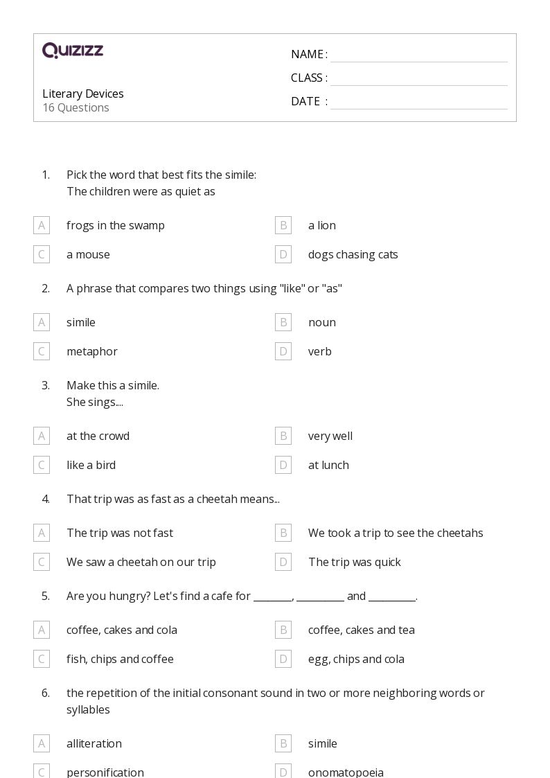 Free literary text worksheet, Download Free literary text worksheet png images, Free Worksheets ...
