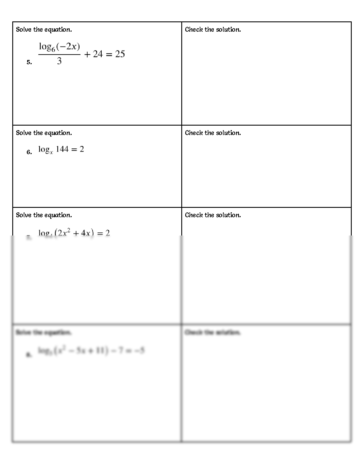 Solving Logarithmic Equations Guided Notes And 3 Practice