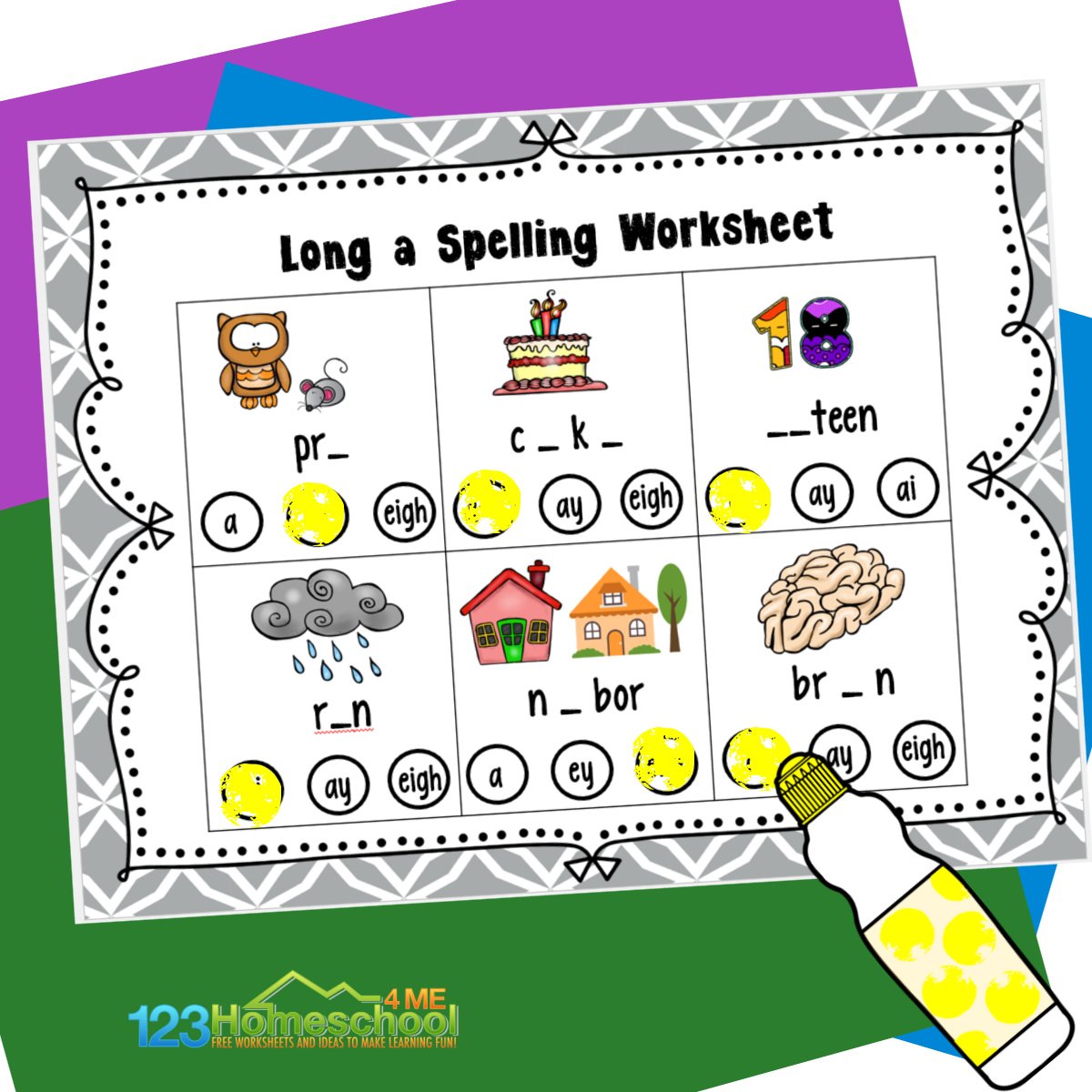 Free Printable Long a Vowel Worksheet Activity - Worksheets Library