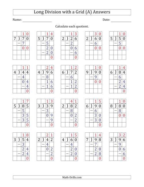 Free long division worksheet on graph paper, Download Free long ...