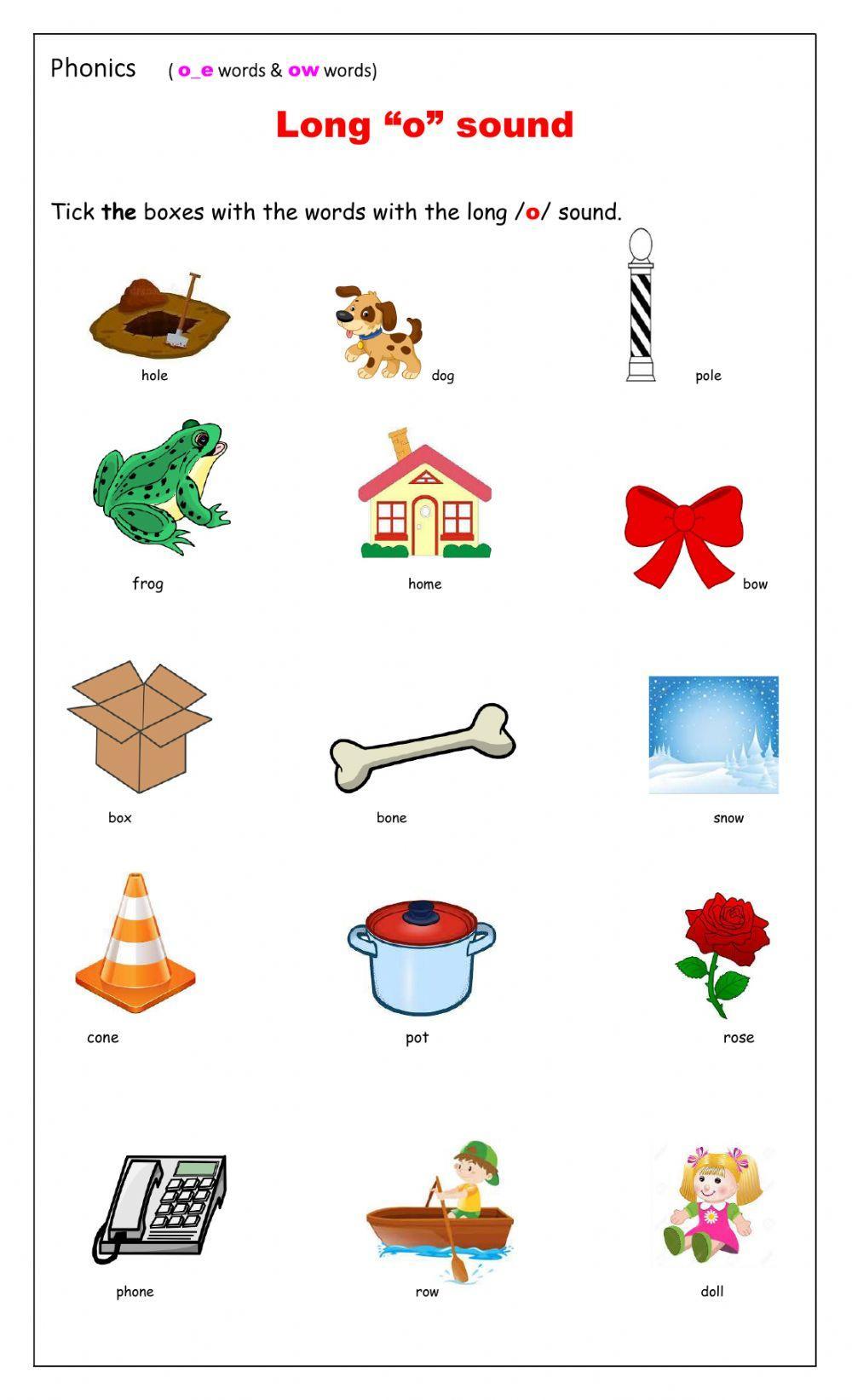 Long O Sound Exercise Worksheets Library Long O Sound Exercise Worksheets Library