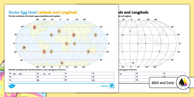 Easter Latitude And Longitude Activity | USA - Worksheets Library