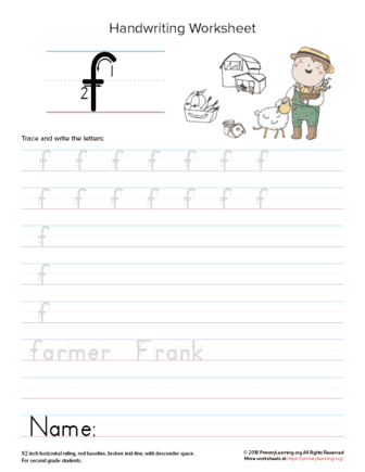 Free lower case f cursive worksheet, Download Free lower case f cursive worksheet png images ...