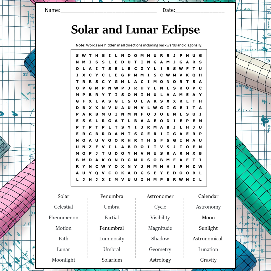 Comparing Eclipses Worksheet for 4th - 8th Grade | Lesson Planet ...