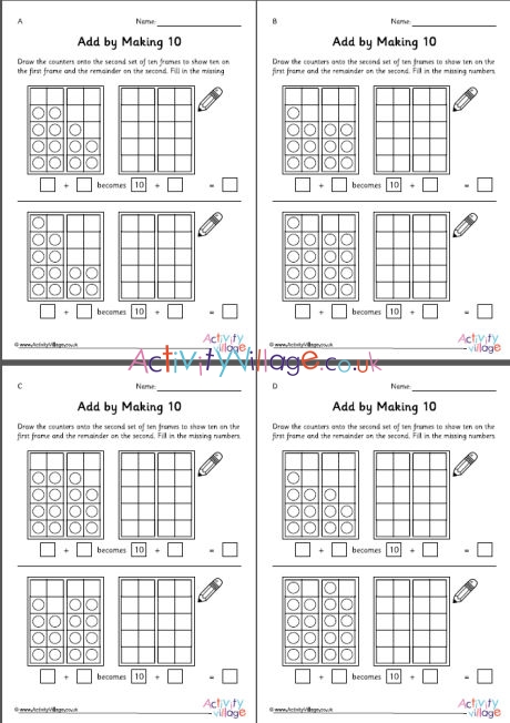 Make A 10 To Add - Worksheet School - Worksheets Library