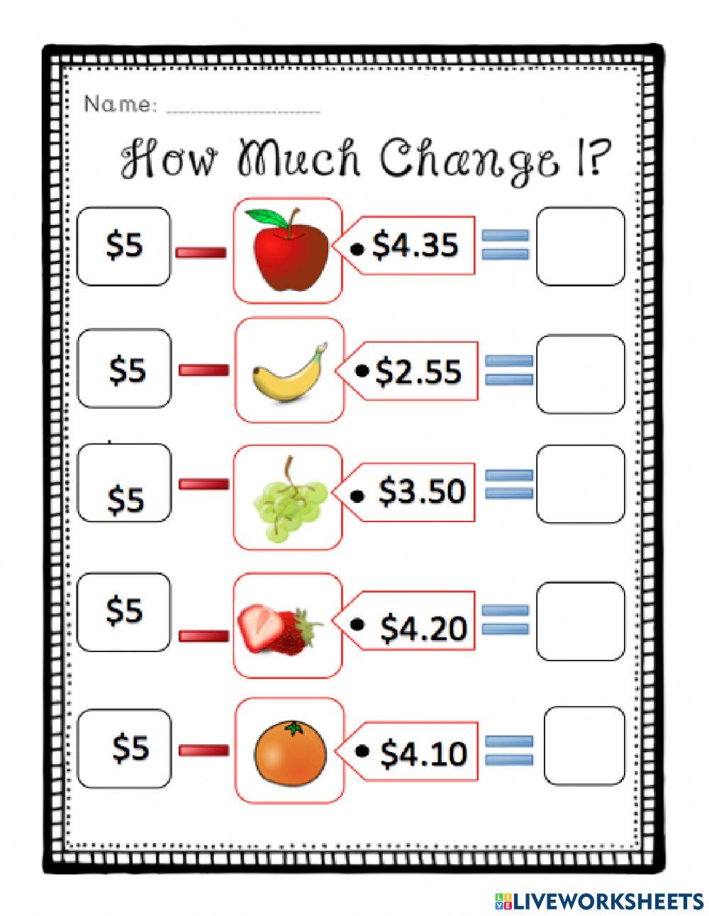 Math Making Money worksheet | Live Worksheets - Worksheets Library