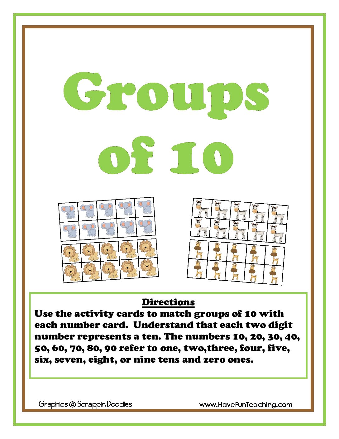 Counting Groups of 10 Activity - Have Fun Teaching - Worksheets Library