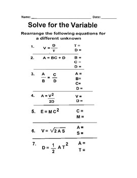 SOLUTION: Algebraic manipulation formulae mathematics practice ... - Worksheets Library
