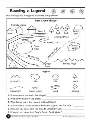 Printable 2nd Grade Map Skills