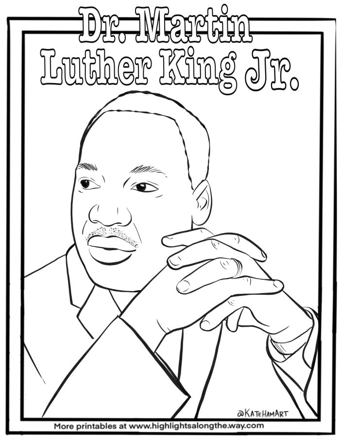 Free Printable Martin Luther King Jr Coloring Sheets MLK Day - In ...