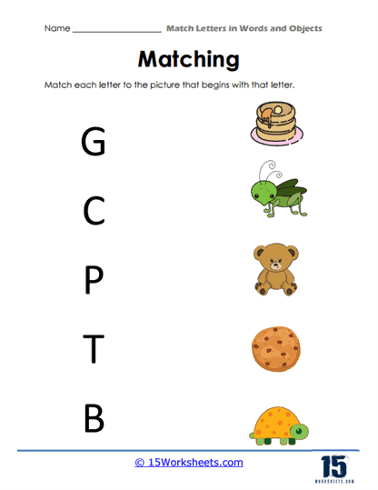 Match Letters Worksheets - 15 Worksheets.com - Worksheets Library