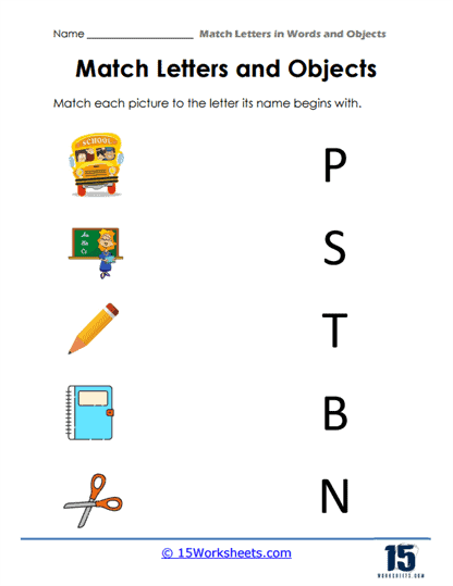 Match Letters Worksheets - 15 Worksheets.com - Worksheets Library