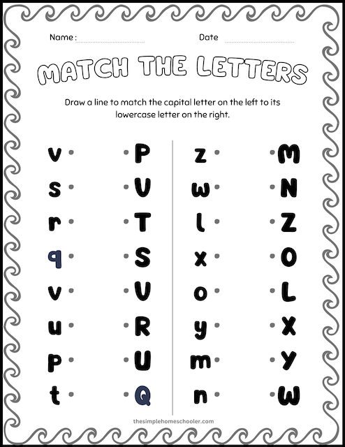 Free matching uppercase and lowercase letters worksheet, Download Free matching uppercase and ...