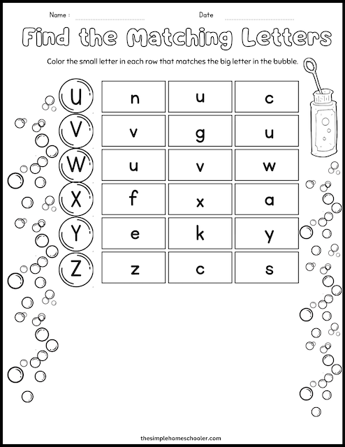 Free matching uppercase and lowercase letters worksheet, Download Free matching uppercase and ...