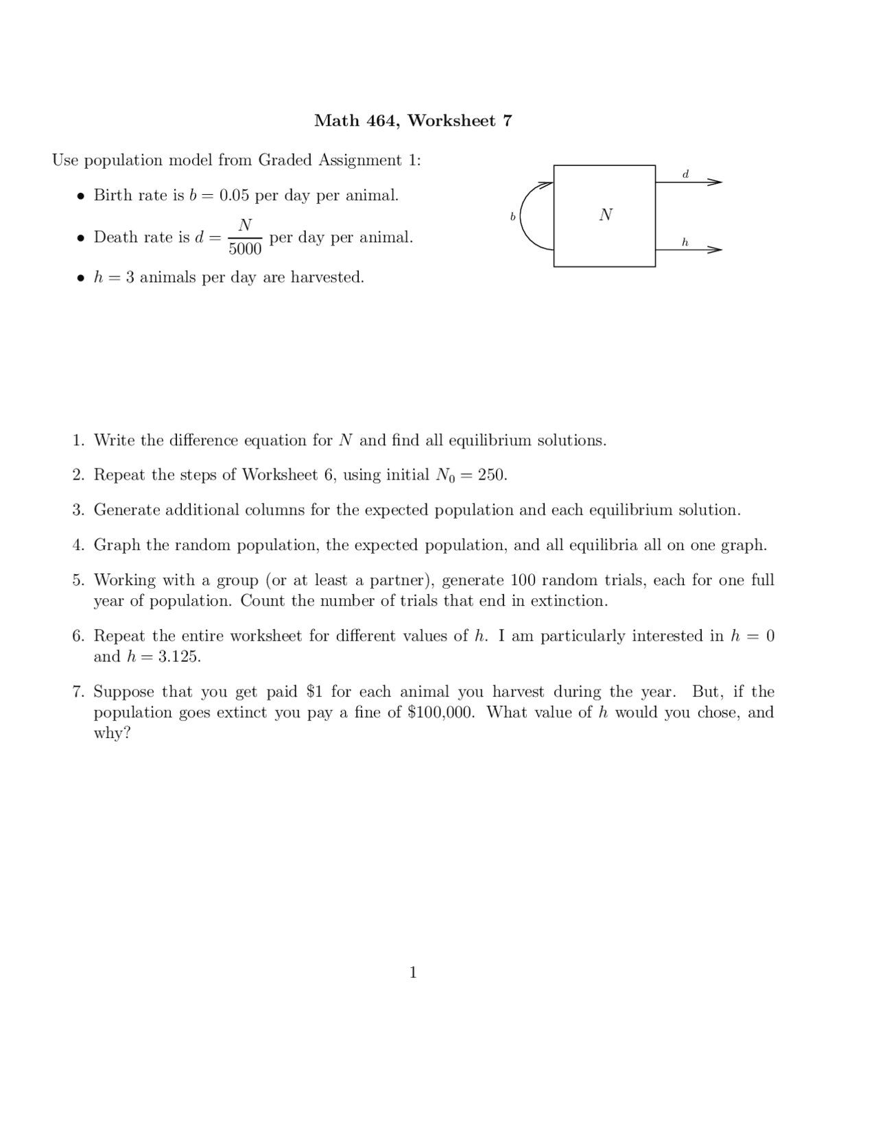 7 Practice Problems on Mathematical Modeling - Worksheet 7 | MATH ... - Worksheets Library