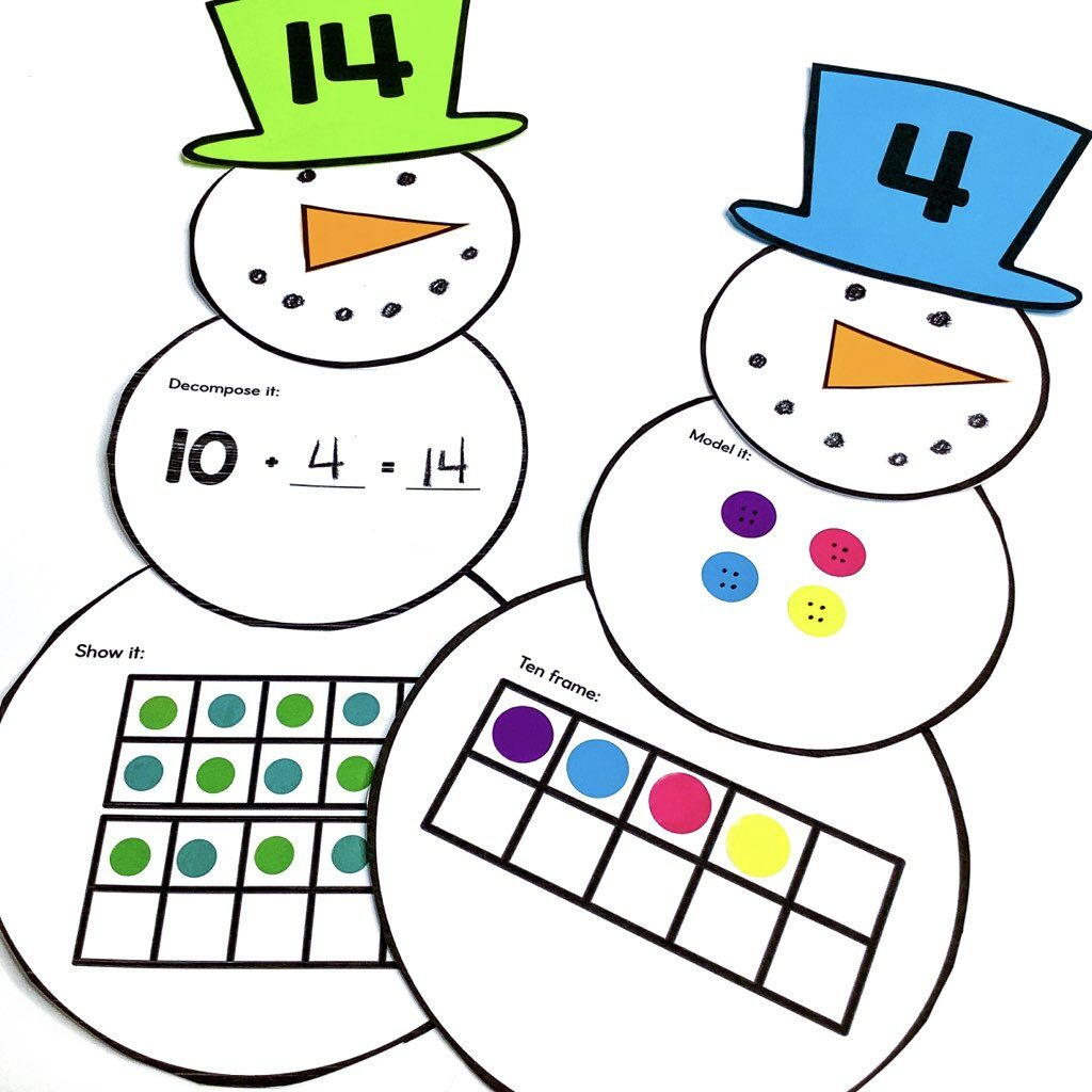 Snowman Editable Addition and Subtraction Activity - - Worksheets Library