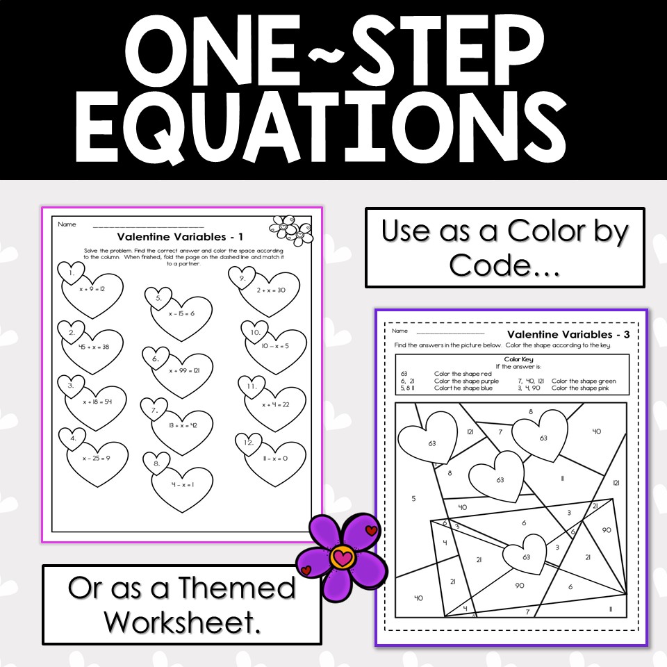 Valentines Day Math Worksheets - 6th Grade - Teach With Tina ...