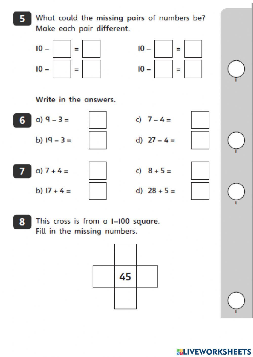 Maths Assessment For Grade 2