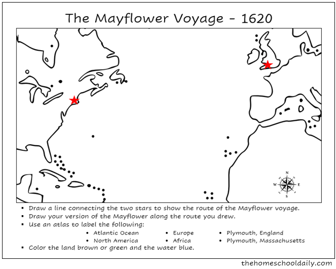 The Pilgrims and the Mayflower Unit - The Homeschool Daily - Worksheets ...