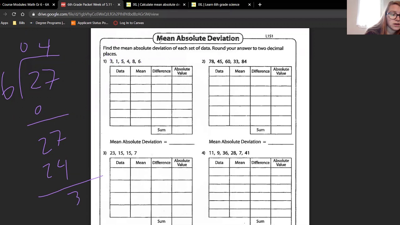 Free Mean Absolute Deviation Worksheet 6th Grade Download Free Mean