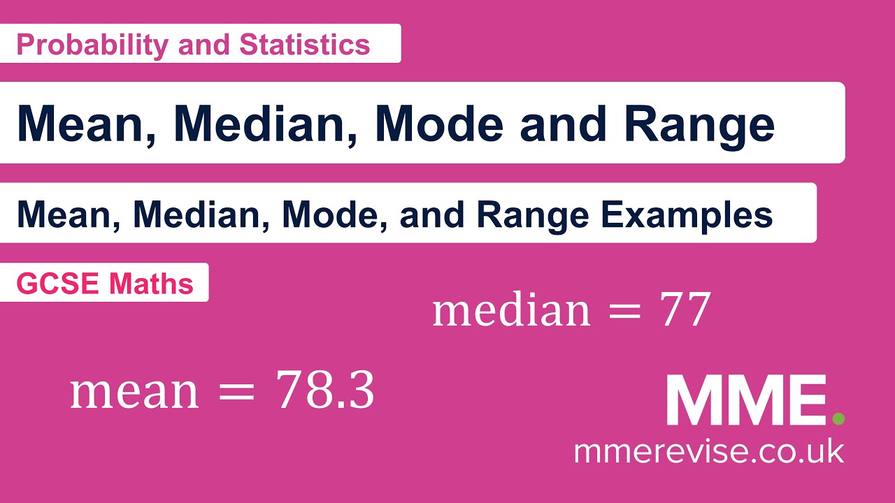 Mean Mode Median Range Practice Questions Corbettmaths