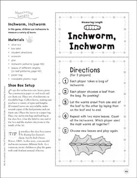 Inchworm, Inchworm (Measuring Length): Measurement Shoe Box ...