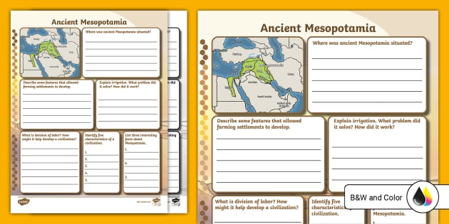 Ancient Mesopotamia Fact File Template (teacher made) - Worksheets Library