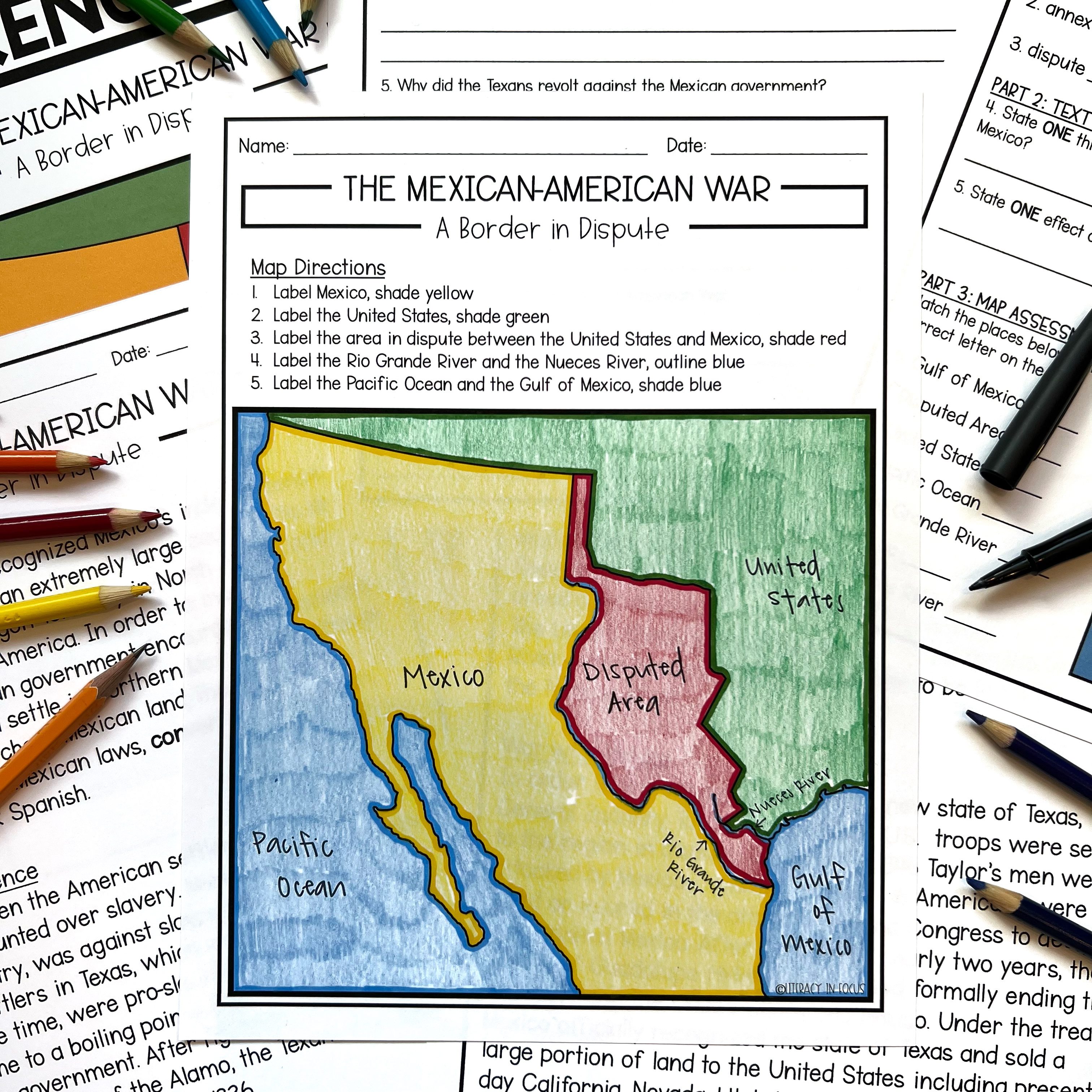 The Mexican American War Facts, Worksheets, Causes & Key Events ...