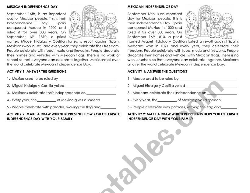 mexican independence day - ESL worksheet by Mayonesa - Worksheets Library