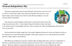 Mexican Independence Day | edHelper - Worksheets Library