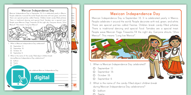 Mexican Independence Day Worksheets and Activities - Worksheets Library