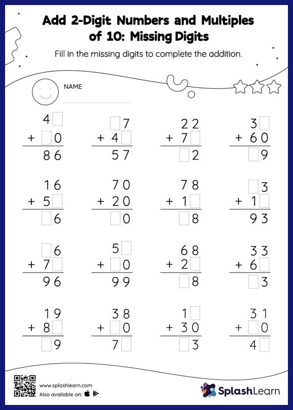 Free missing addends 2 digit worksheet, Download Free missing addends 2 digit worksheet png ...