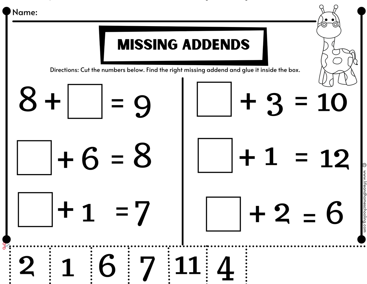 Missing Addend With Sum Of 20 Worksheet Share My Lesson Worksheets