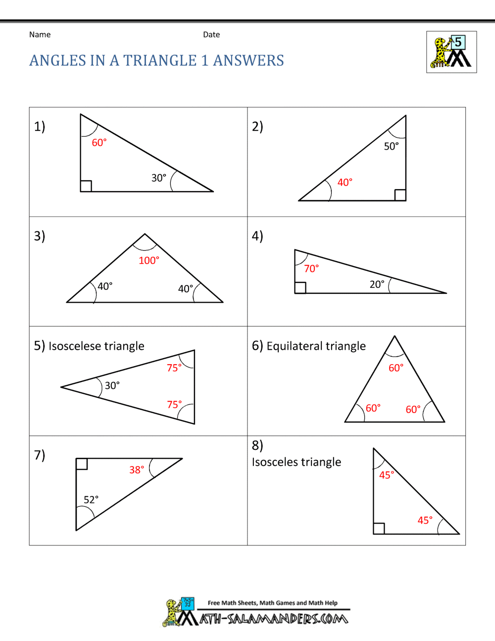 Ks2 Missing Angles In Scalene Triangles Worksheet Twinkl Worksheets Library