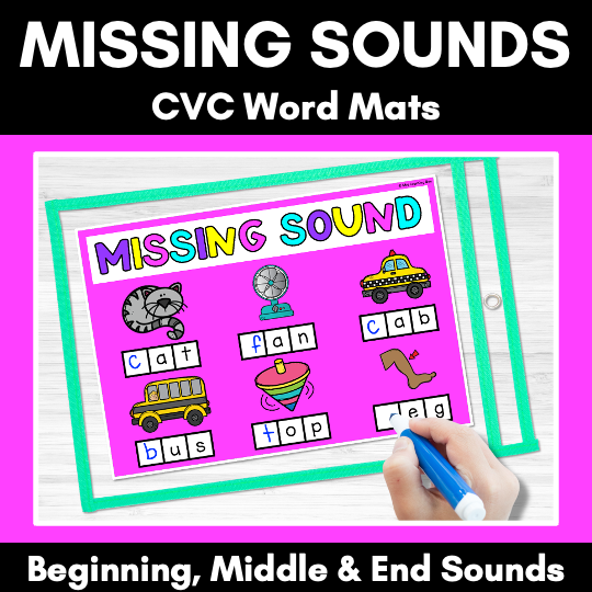 Missing Beginning Sound CVC Word Mats Free Printable - Worksheets Library