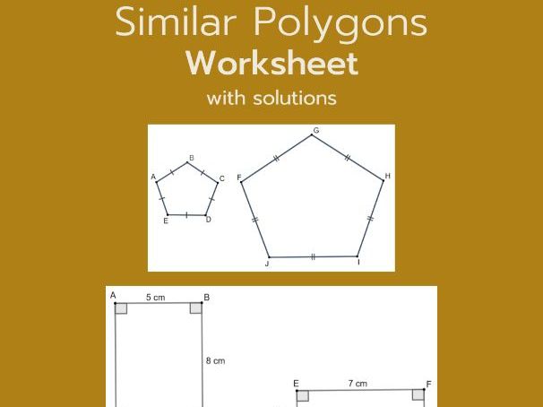 Similar Polygons Worksheet (with solutions) | Teaching Resources ...