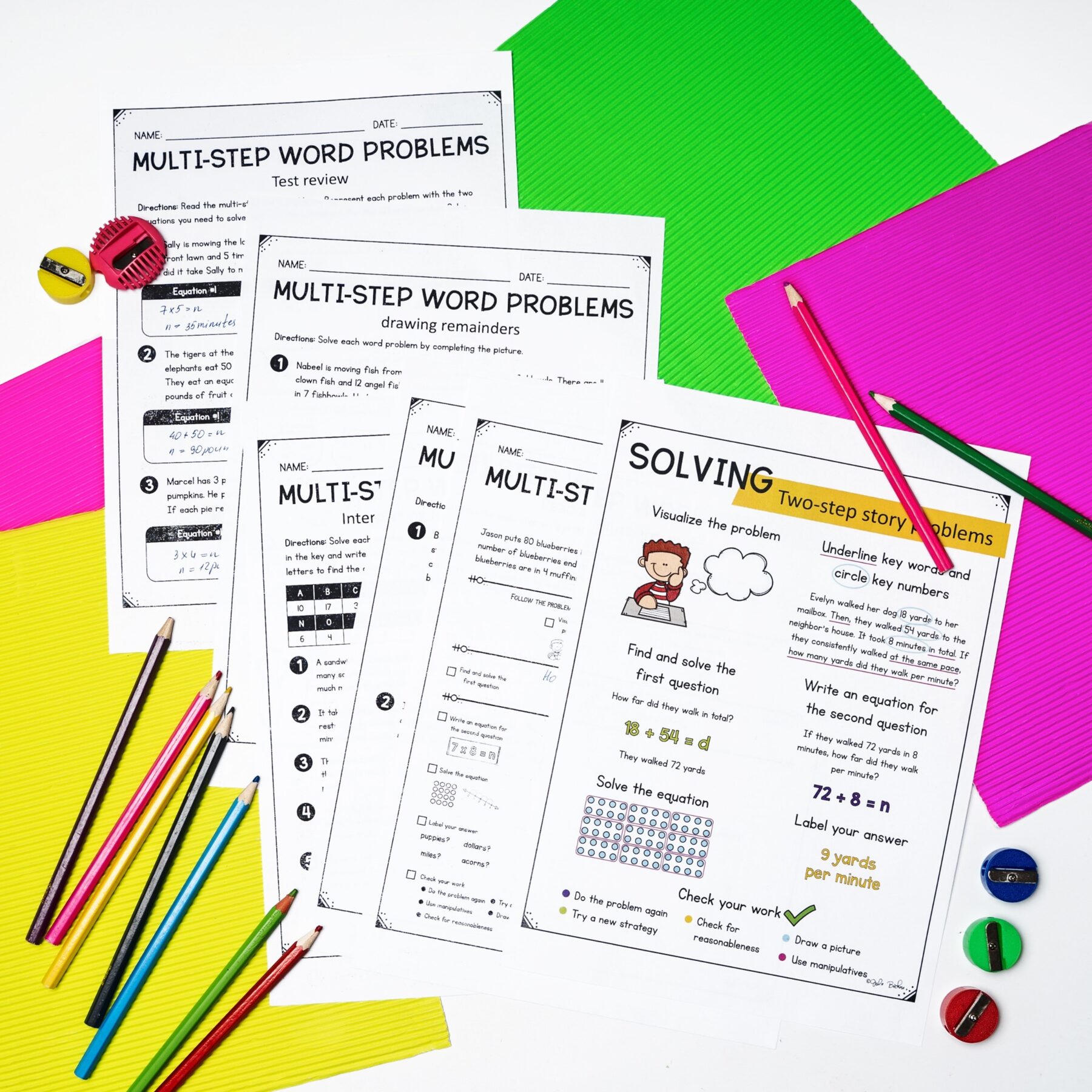 Multistep Word Problems 4th Grade 4.OA.A.3 | MagiCore - Worksheets Library