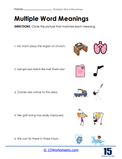 Multiple Word Meanings Worksheets - 15 Worksheets.com - Worksheets Library