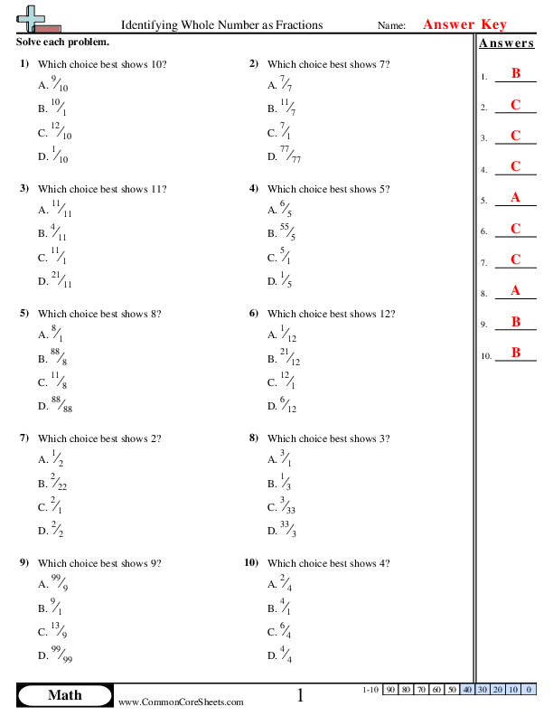 Numbers And Operations Fractions Multiples Of Unit Fractions Worksheets Library