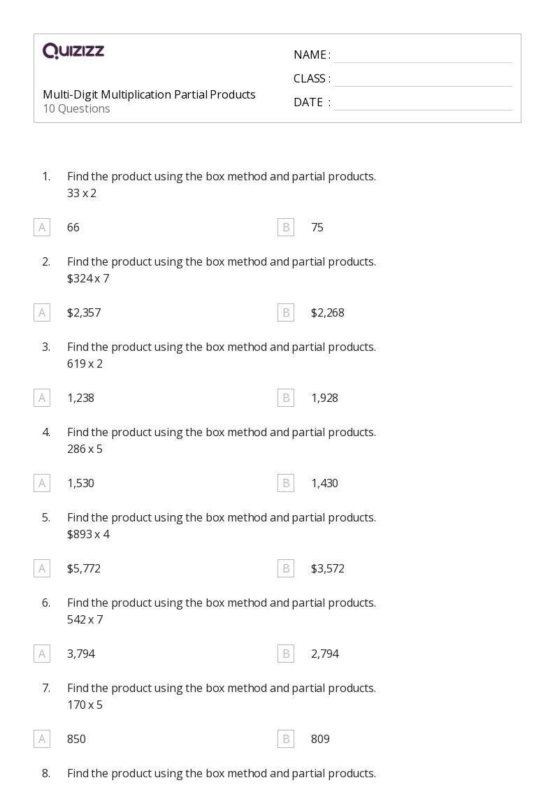 Partial Products Multiplication Worksheets Worksheets Library Partial Products Multiplication Worksheets Worksheets Library